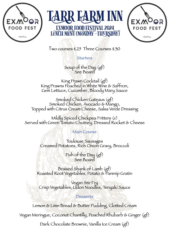 Welcome to Tarr Farm Inn – Exmoor Food Fest